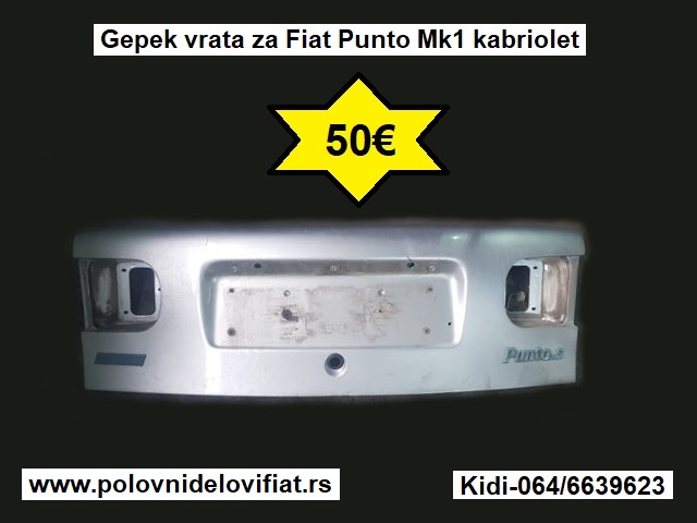 Gepek vrata za Fiat Punto Mk1 kabriolet