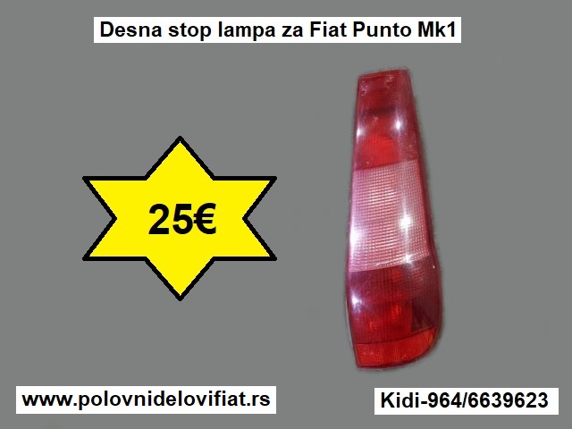 Desna stop lampa za Fiat Punto Mk1