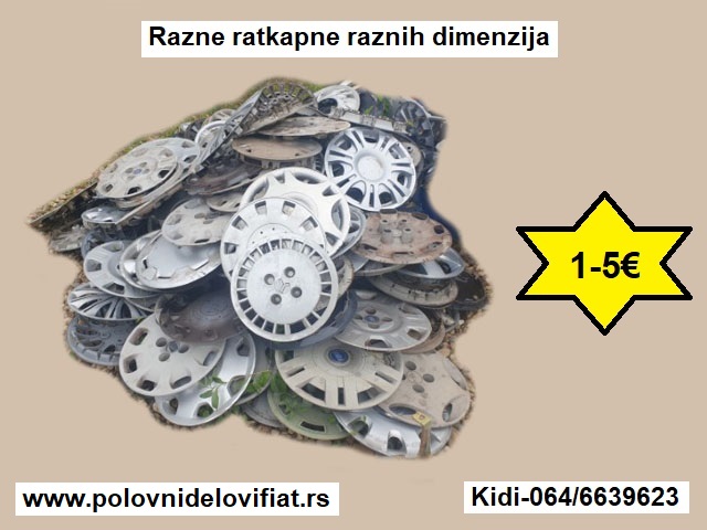 Razne ratkapne raznih dimenzija