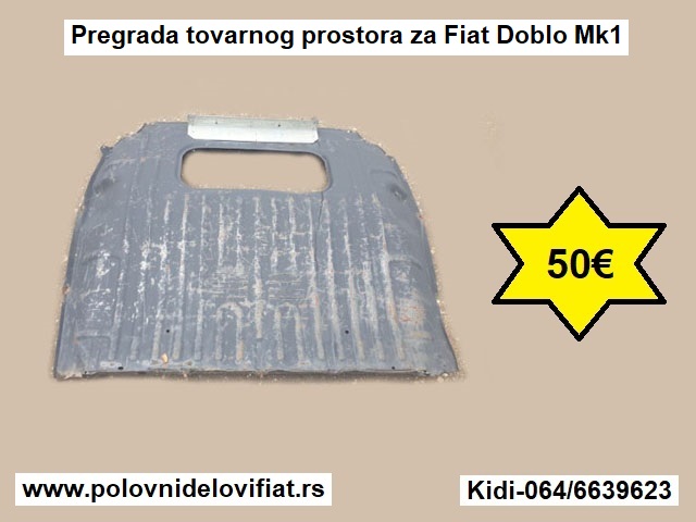 Pregrada tovarnog prostora za Fiat Doblo Mk1