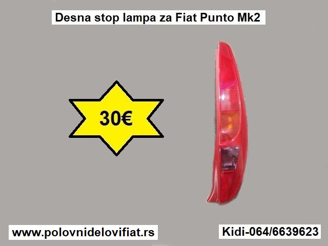 Desna stop lampa za Fiat Punto Mk2