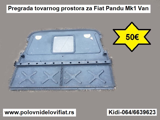 Pregrada tovarnog prostora za Fiat Pandu Mk1 Van