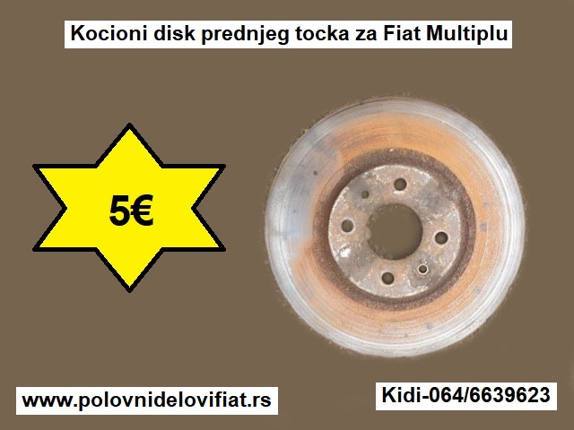 Kocioni disk prednjeg tocka za Fiat Multiplu