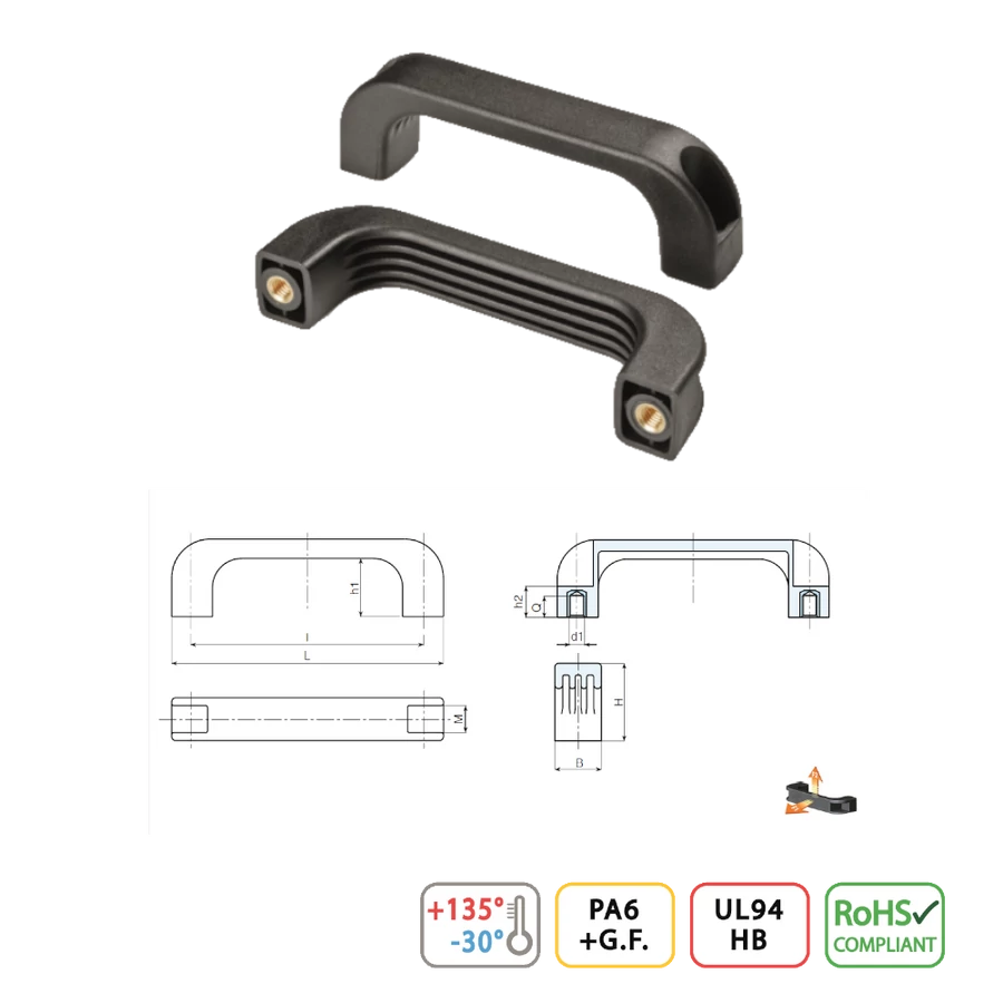 U Drška B226 sa umetkom sa navojem