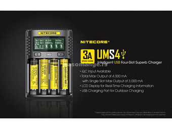 Inteligentni punjač za baterije NITECORE UMS4 BATTERY CHARGER