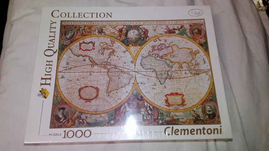 NOVO puzzle slagalica 1000 delova MAPA SVETA