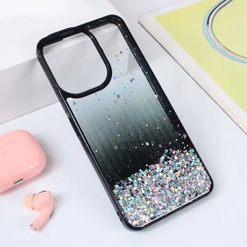 Futrola - maska Frame Glitter za Xiaomi Redmi 13C crna