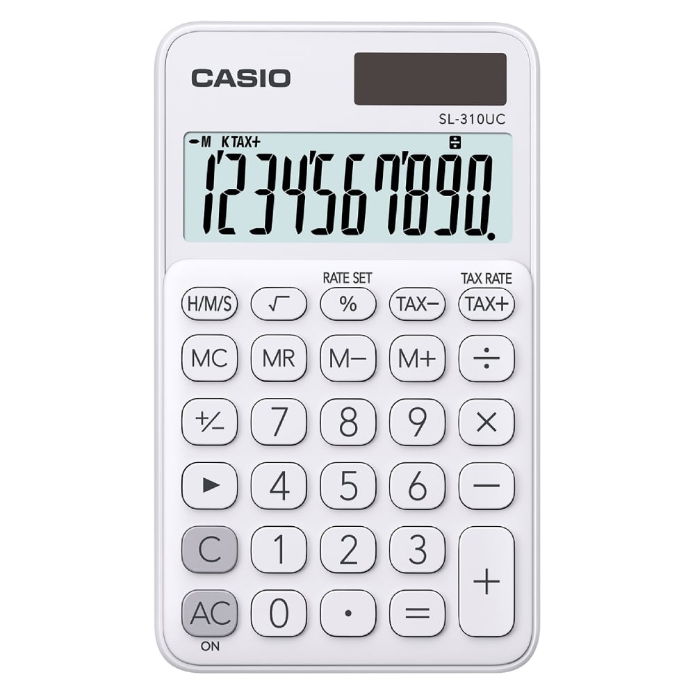CASIO SL 310 Džepni kalkulator Bela