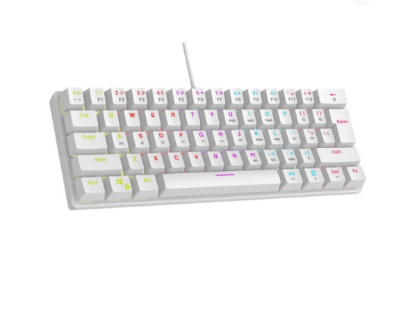 Tastatura Plower K60 W Plavi Prekidač RAMPAGE, 37254