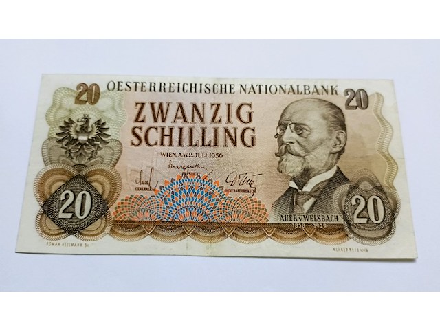 Austrija 20 šilinga 1956