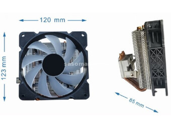 CPU-HURACAN-ARGB-X140 Gembird UNI kuler 100W 120mm.Fan +/-1600rpm 26dBa LGA 775/115x/1200/AMD