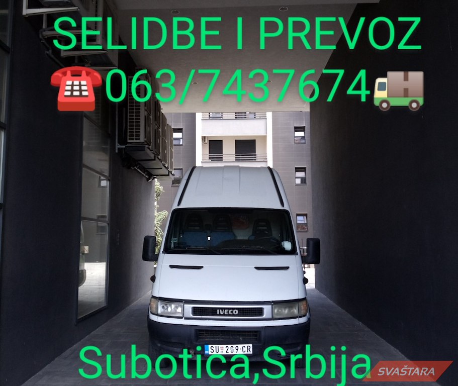 SELIDBE I KOMBI PREVOZ 0637437674 SUBOTICA