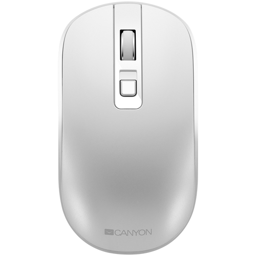 CANYON MW-18, 2.4GHz Wireless Rechargeable Mouse with Pixart sensor, 4keys, Silent switch for right/left keys,Add NTC DPI: 800/1200/1600, Max. usage 50 hours for one time full charged, 300mAh Li-p...