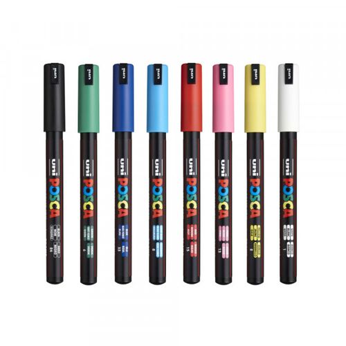 Marker Uni SET PC-1MR POSCA /0.7mm 8 KOM osnovne boje