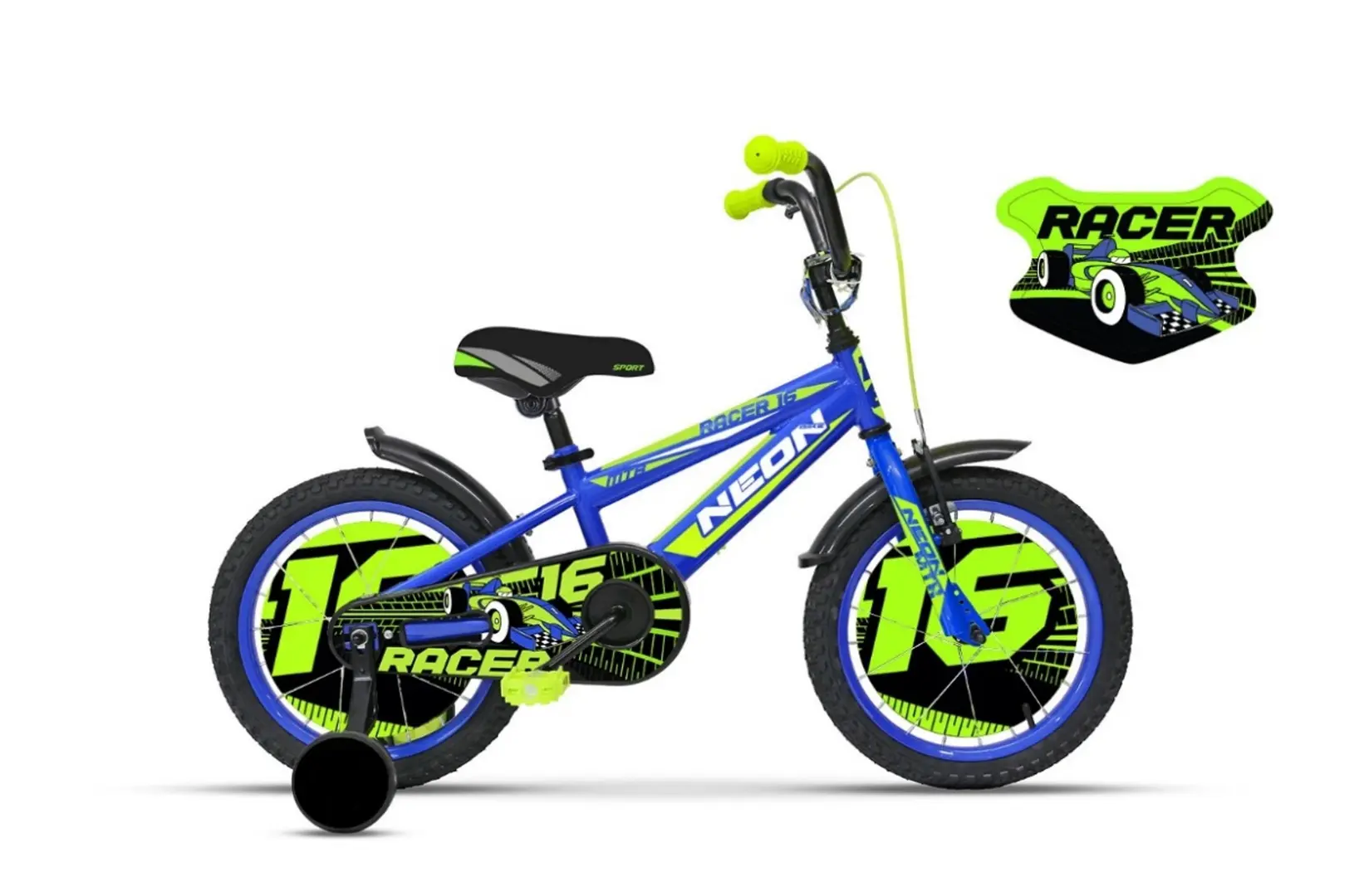 Ultra Neon Racer Dečiji bicikl, 16"/16", V-Brake, Plavi