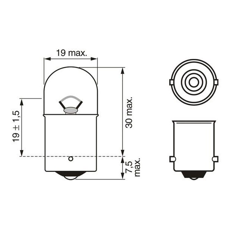 SIJ 12V R10W 1987302816 ( ) BOSCH