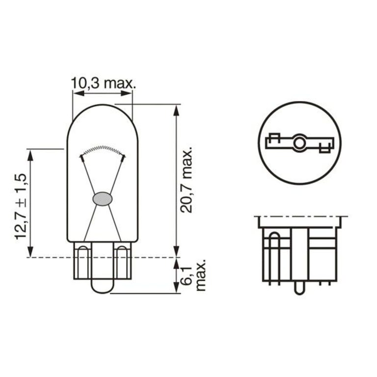 SIJ 12V W3W 1987302818 ( ) ECO BOSCH