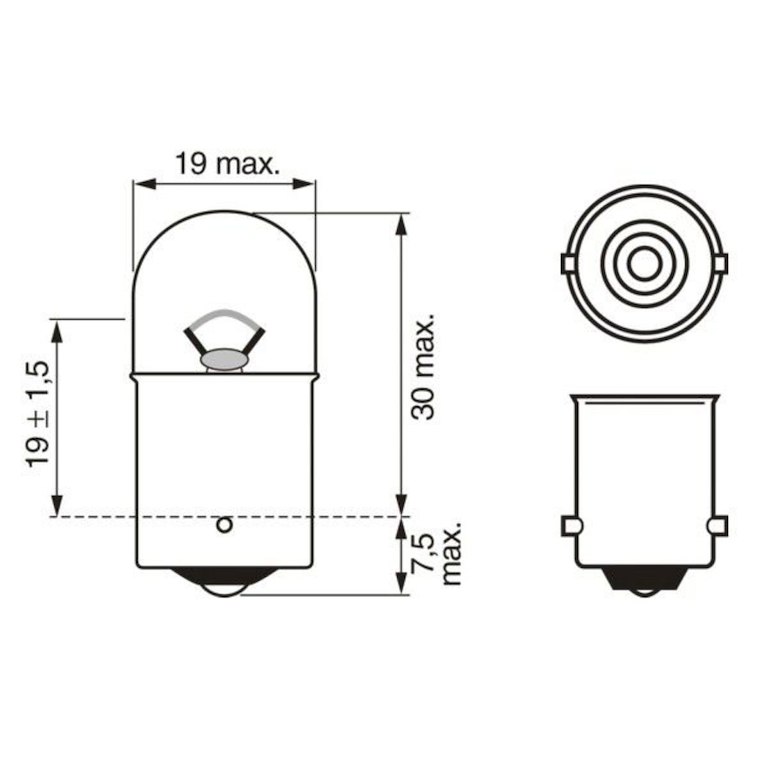 SIJAL 1987302203 12V R10W ( ) BOSCH