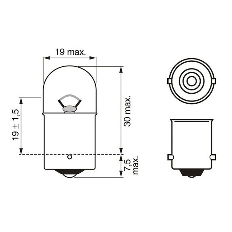 SIJ 12V R5W 1987302204 ( ) BLISTER X2 BOSCH