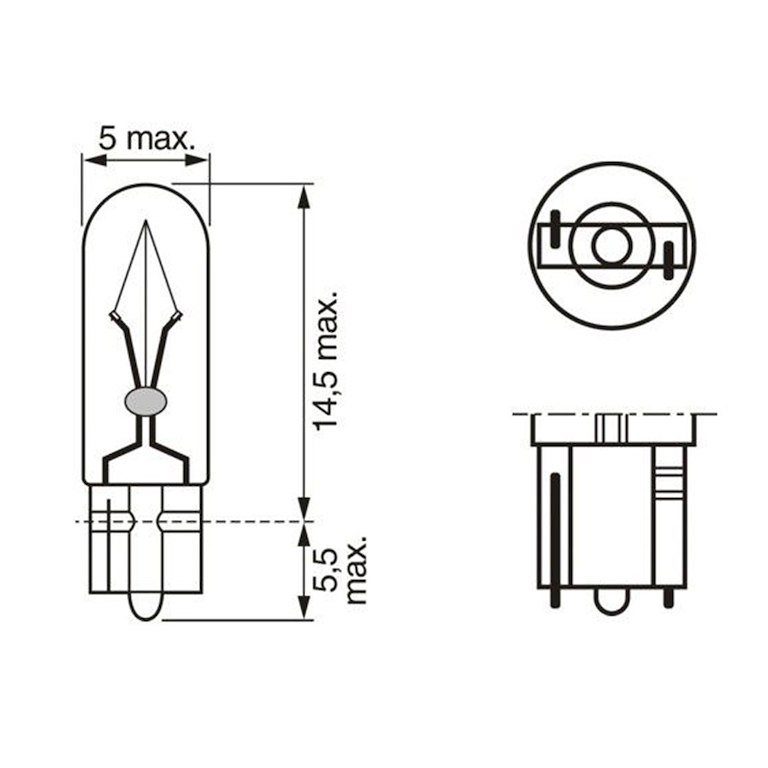 SIJAL 12V 2,3W W2,3W PURE LIGHT 1987302240 ( ) BOSCH