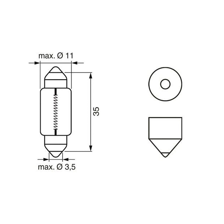 SIJ 12V C5W SULFID 1987302211 ( ) PURE LIGHT BOSCH