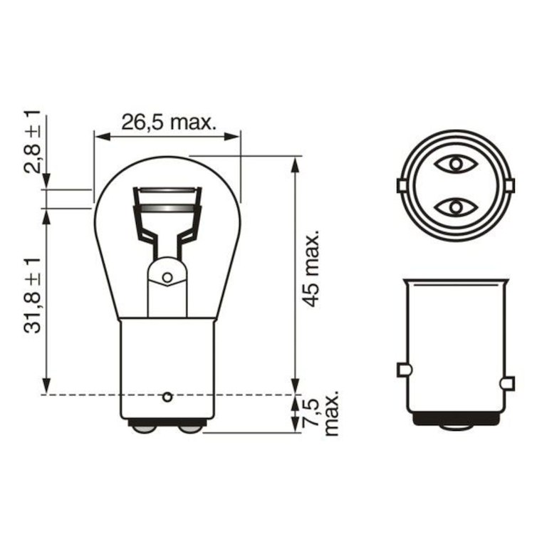 SIJ 12V 21/5W 1987302814 ( ) BOSCH