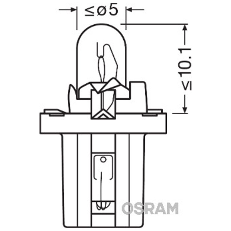 SIJAL 12/ 2W 2722MFX BX8,5D ZELENA FAS OSRAM