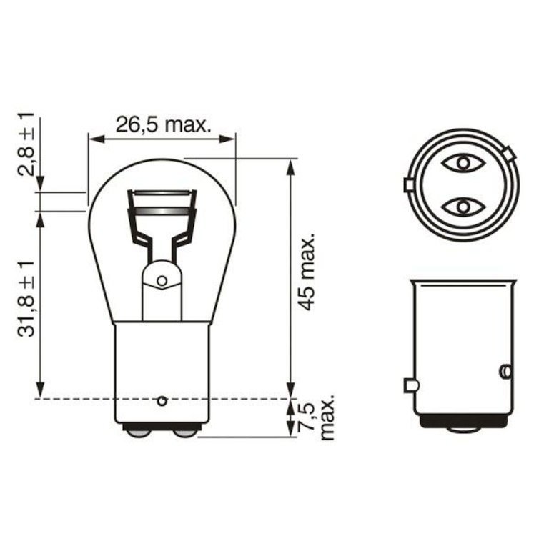 SIJ 12V P21/4W 1987302813 ( ) ECO BOSCH