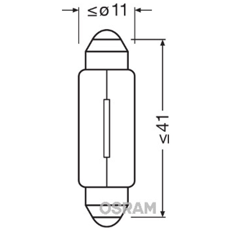 SIJAL 24V/ 10W 6429 41MM SV8,5-8 OSRAM