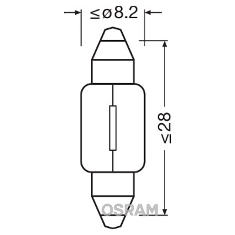 SIJAL 12/ 3W 6428 28MM SV7-8 OSRAM