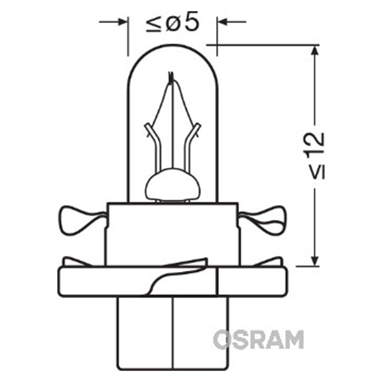 SIJAL 12/ 1,12W 2473MFX6 BX8,4D ZUTA FAS OSRAM