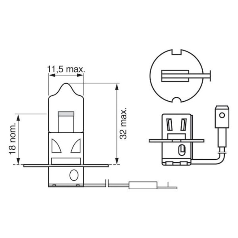 SIJ 12V 55W H3 1987302802 ( ) BOSCH