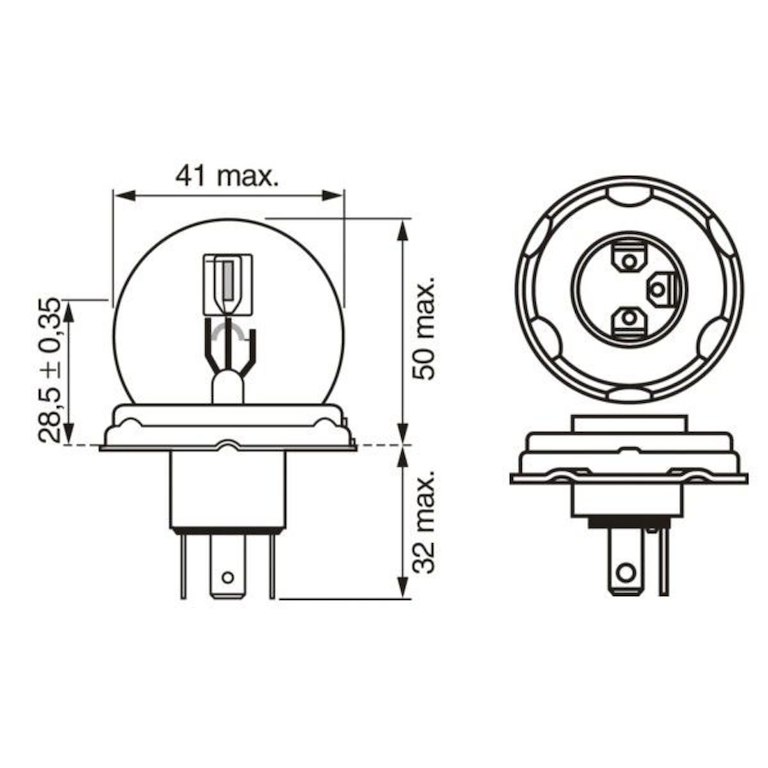 SIJ 12V 45/40W R2 1987302023 ( ) PURE LIGHT BOSCH