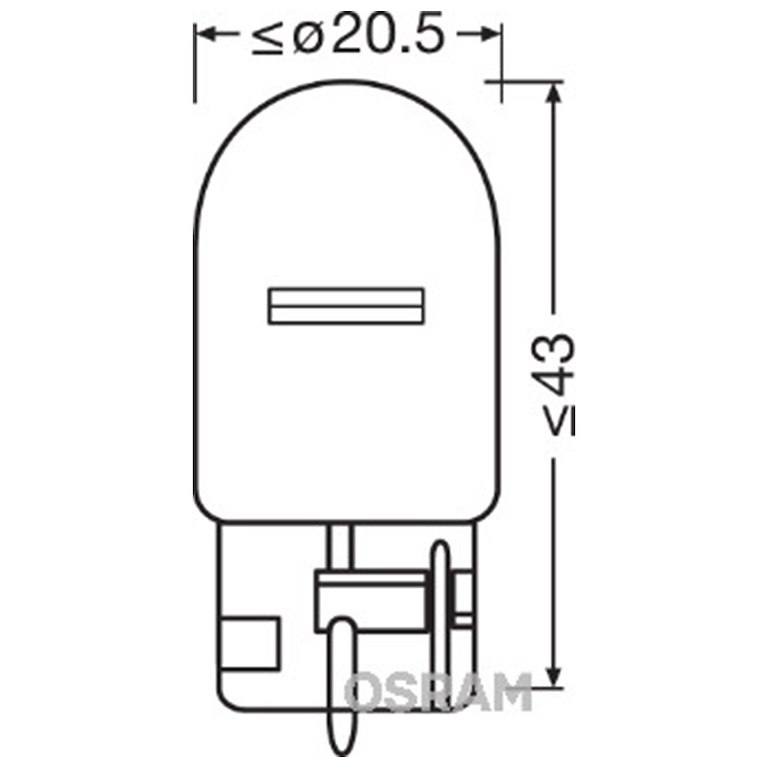 SIJAL 12/ WY21W 7504 ( 58100 ) ORANGE 21W WX3x16d UNV1 OSRAM