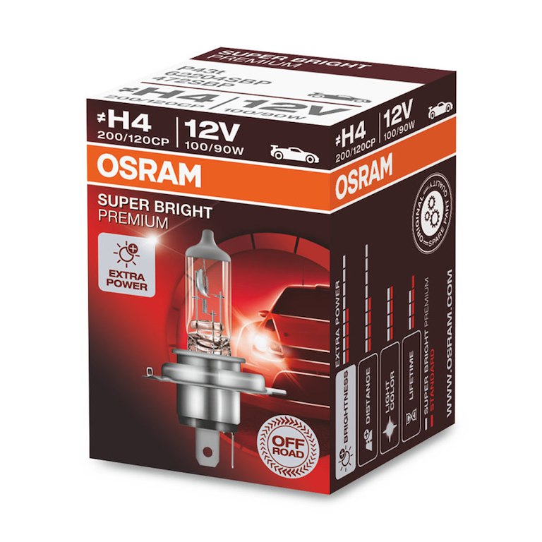 SIJAL 12/ H4 62204SBP 100/90W P43T FS1 OSRAM