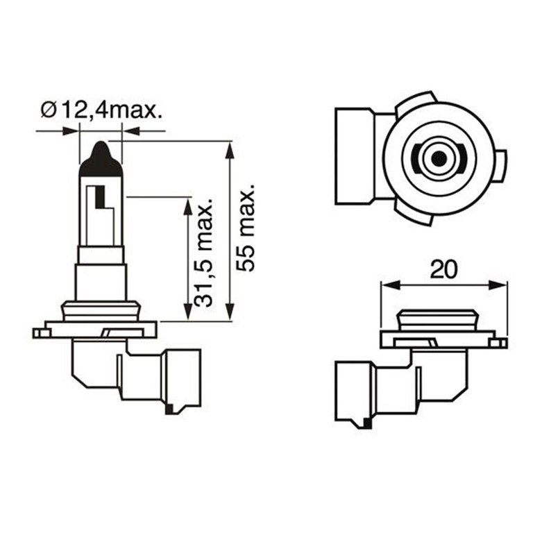 SIJ 12V 42W H10 1987302083 ( 9145 ) PURE LIGHT BOSCH