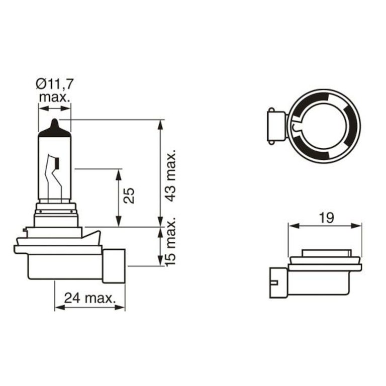 SIJ 12V H8 1987302081 ( ) PURE LIGHT BOSCH