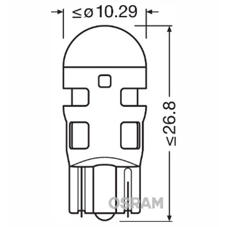 SIJAL PAR LED 12V/ W5W 2880GR-02B 0.5W W2.1X9.5D ZELENA BLI2 OSRAM