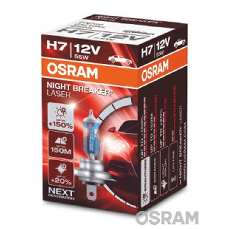 SIJAL 12/H7 64210NL 55W NIGHT BREAKER LASER +150% PX26D FS1 OSRAM