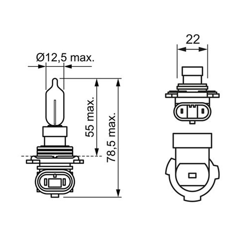 SIJAL 12V 55W HIR2 PURE LIGHT 1987302026 ( ) BOSCH