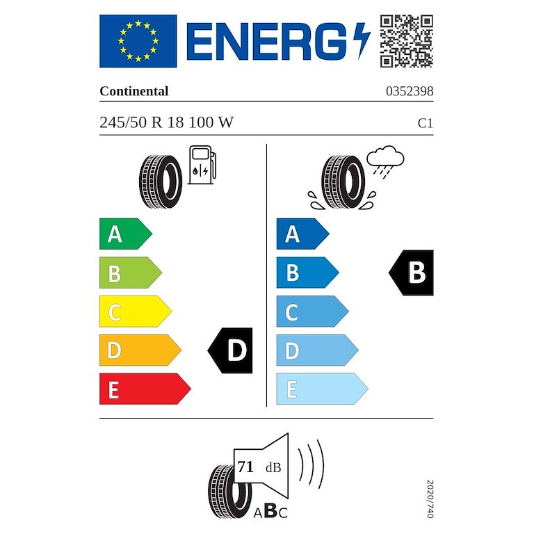 CONTI 245/50X18 100W FR SPORT CONTACT 5 MO EB71