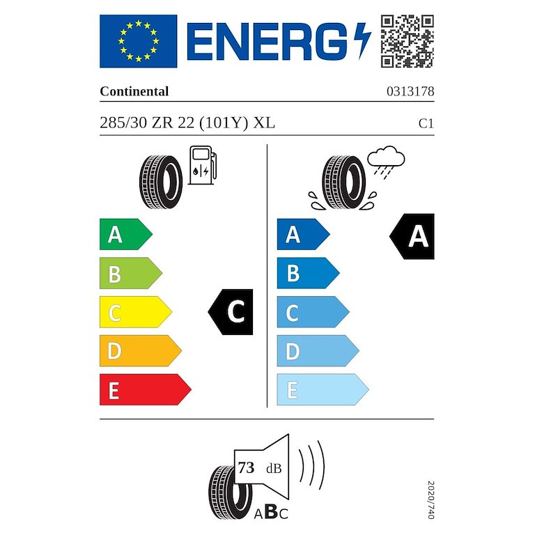 CONTI 285/30X22 101Y XL FR SPORT CONTACT 7