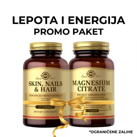 SOLGAR Promo - Magnezijum citrat + Skin, Nails & Hair