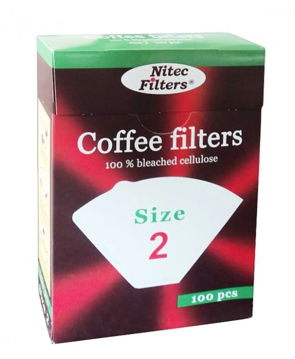 Nitec Filters Papirni filter za kafu, Veličina 2, 100 komada