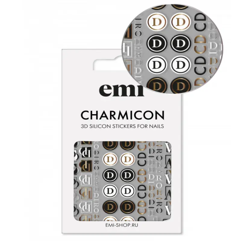 E.MI Silikonske nalepnice za nokte Charmicon 3D 186 Logomania