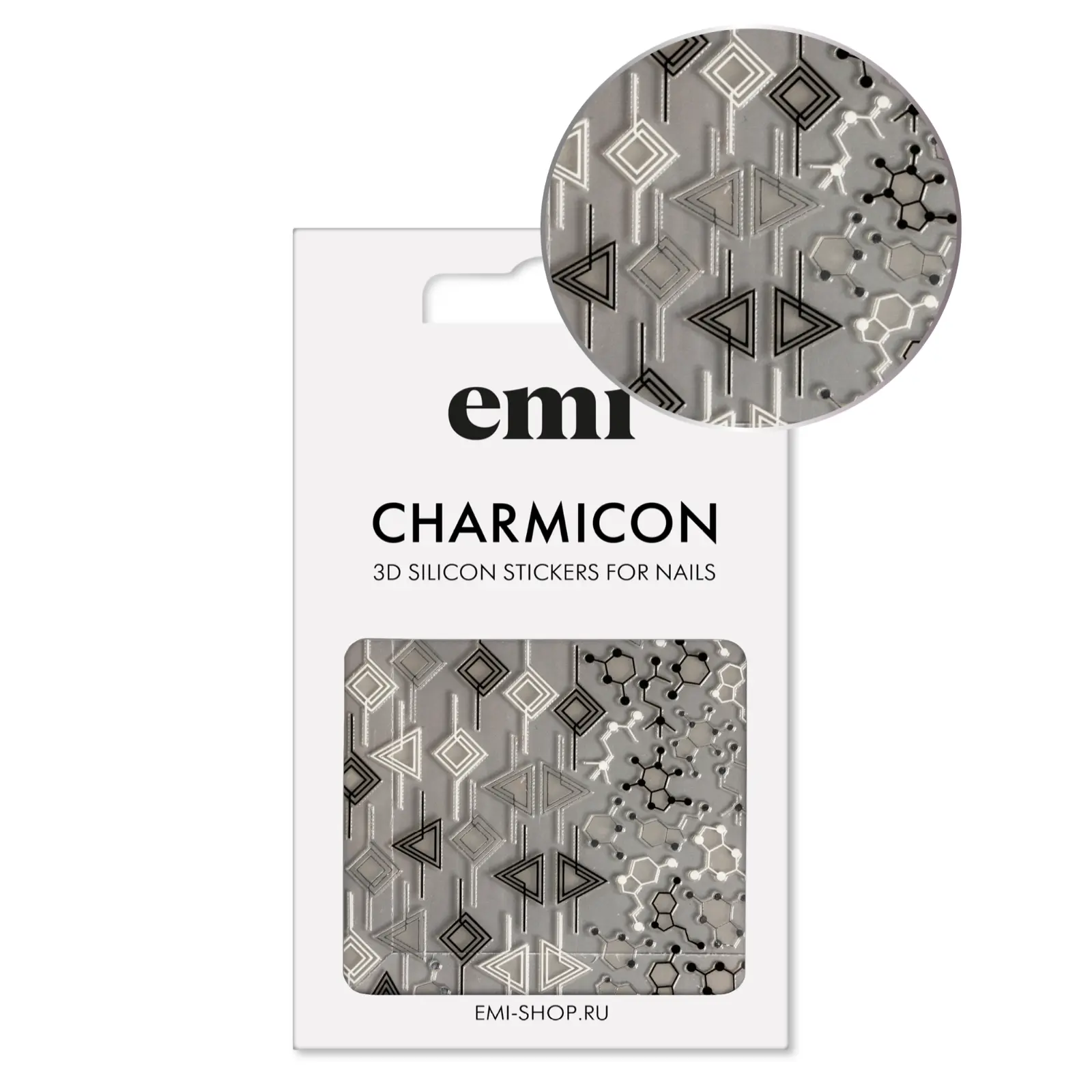 E.MI Silikonske nalepnice za nokte Charmicon 3D 198 Futurism