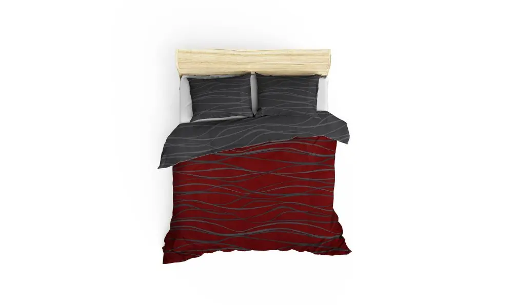 L'Essentiel Maison Komplet posteljina Verda Claret, 240x220cm, Crveno-siva