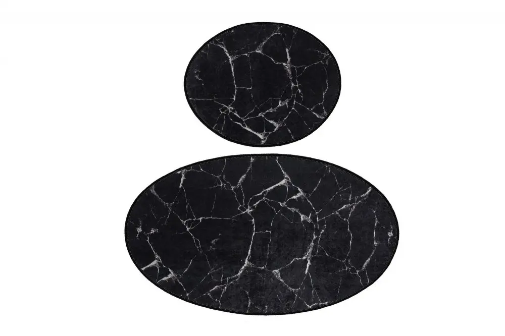 L 'Essentiel Maison Set 2 prostirke Marble, Crne