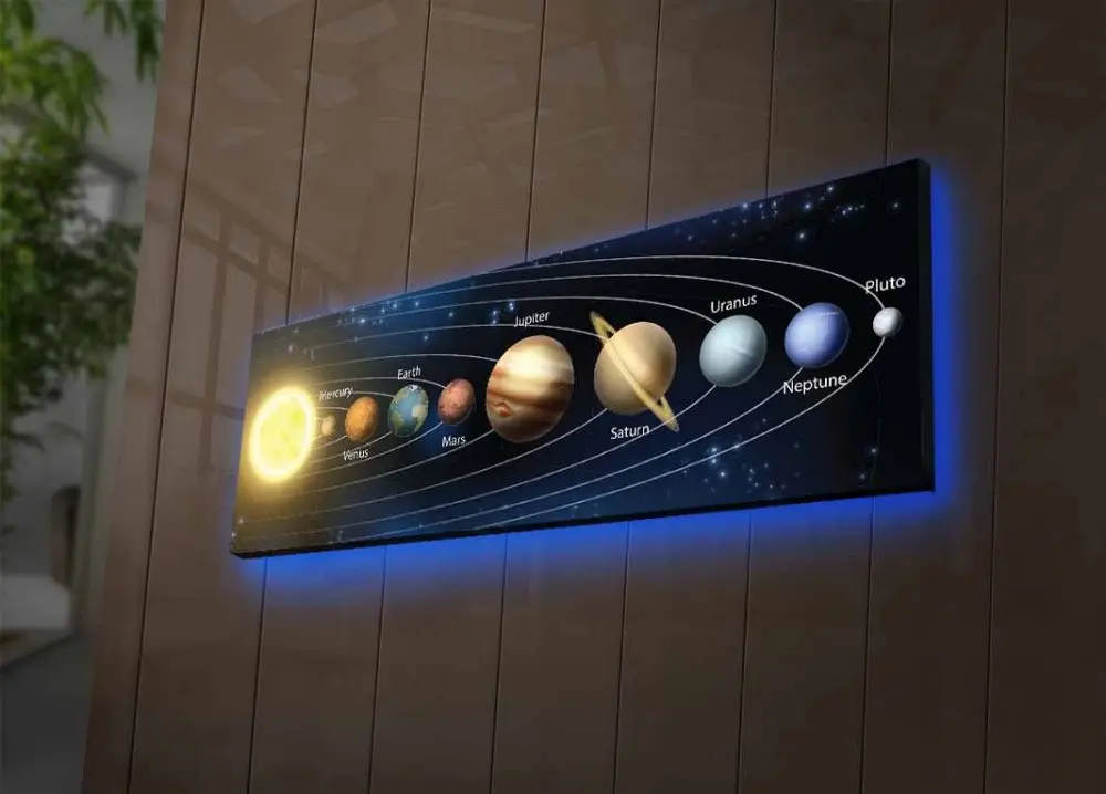 Wallxpert 3090NASA 021 Dekorativna LED slika, 30x90cm