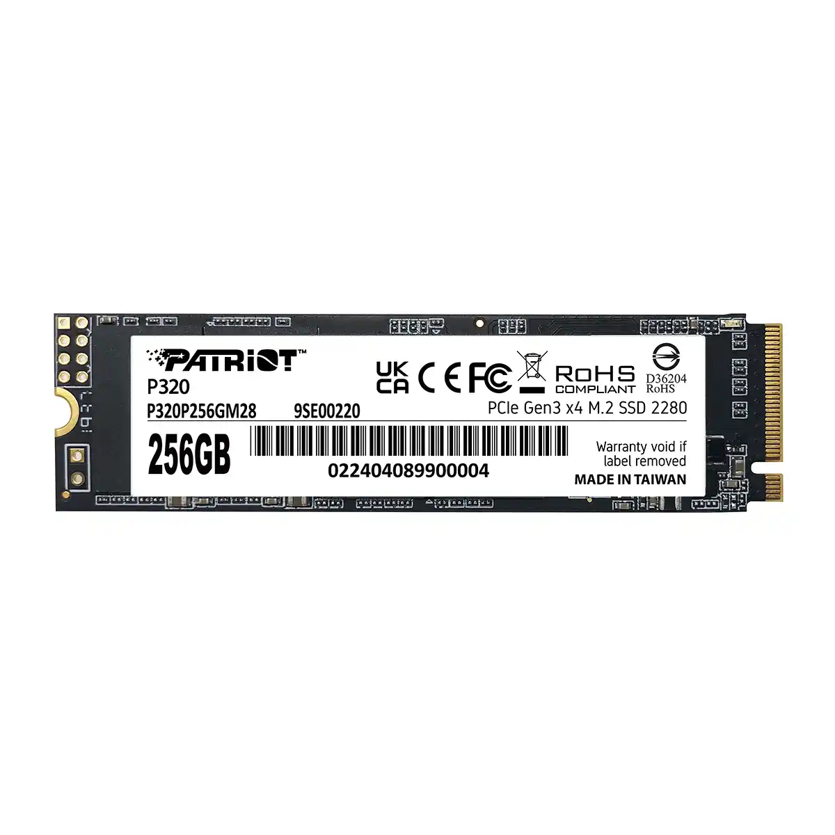 SSD M.2 NVME 256GB PATRIOT P320 2200MBS/1200MBS P320P256GM28